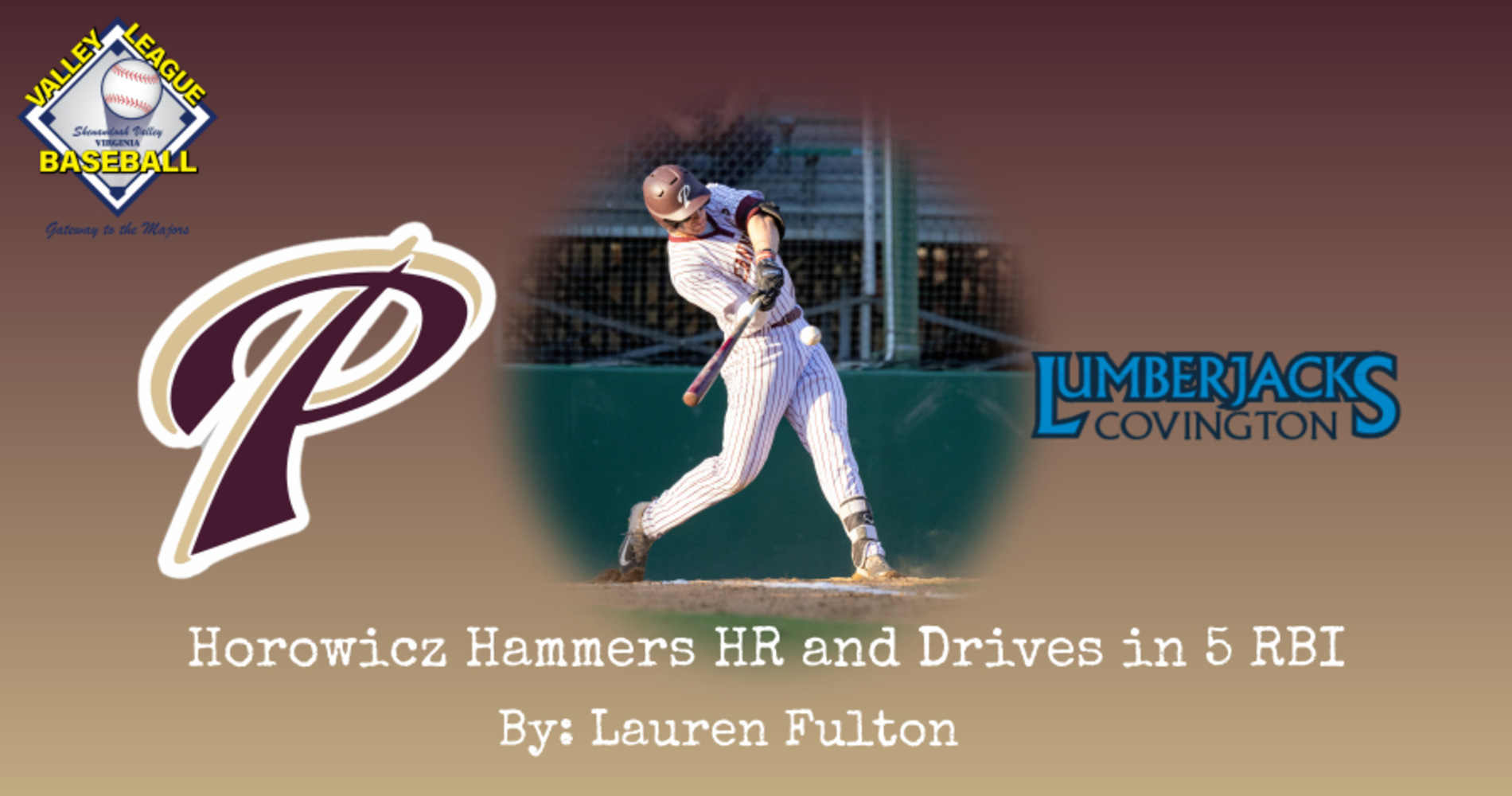 Horowicz Hammers HR and 2B to Drive in 5. Cannons Move to 8-1 on Season ...
